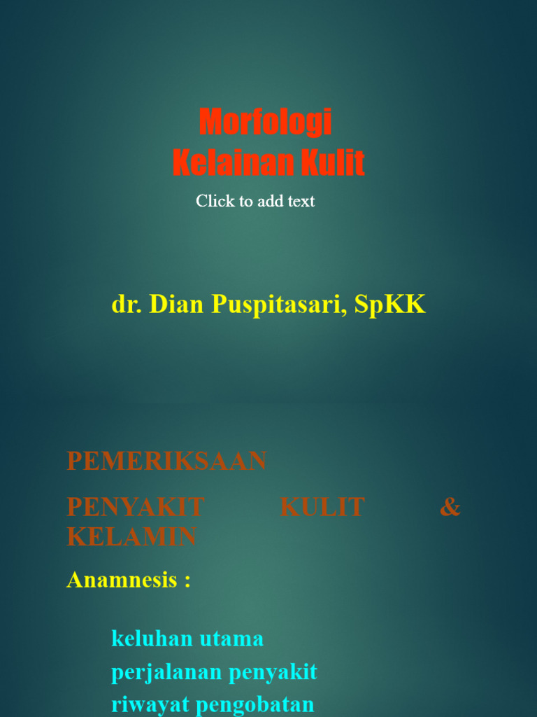 Morfologi Kelainan Kulit 1 | PDF