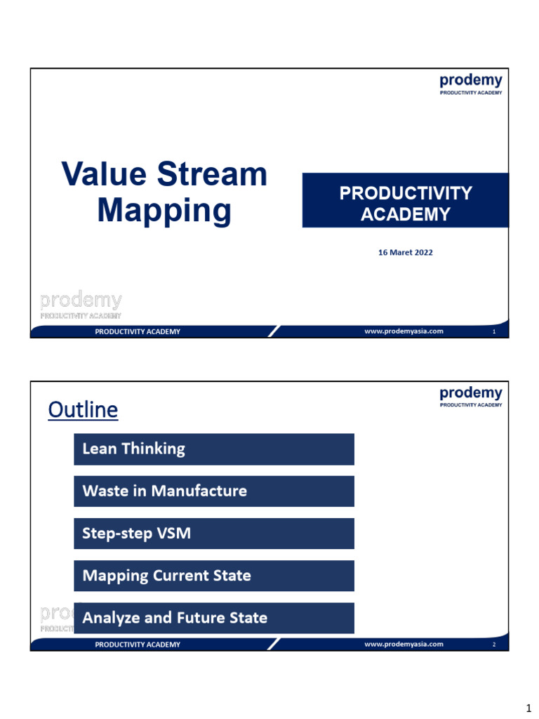 Value Stream Mapping-160322 Prodemy | PDF | Lean Manufacturing | Business