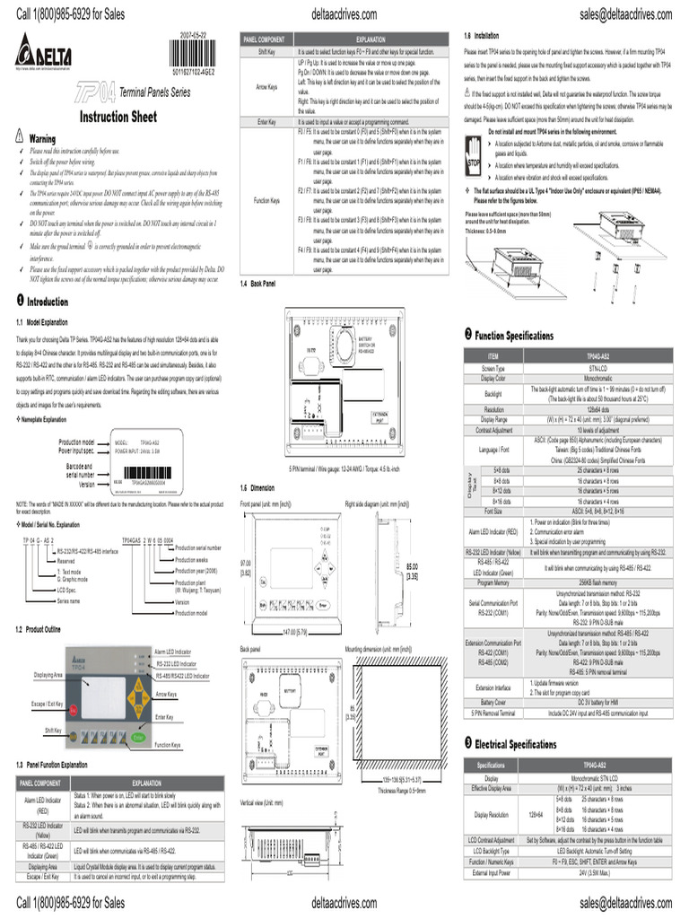 Delta TP04G AS2 User Maunal | PDF | Computer Engineering | Computer Hardware