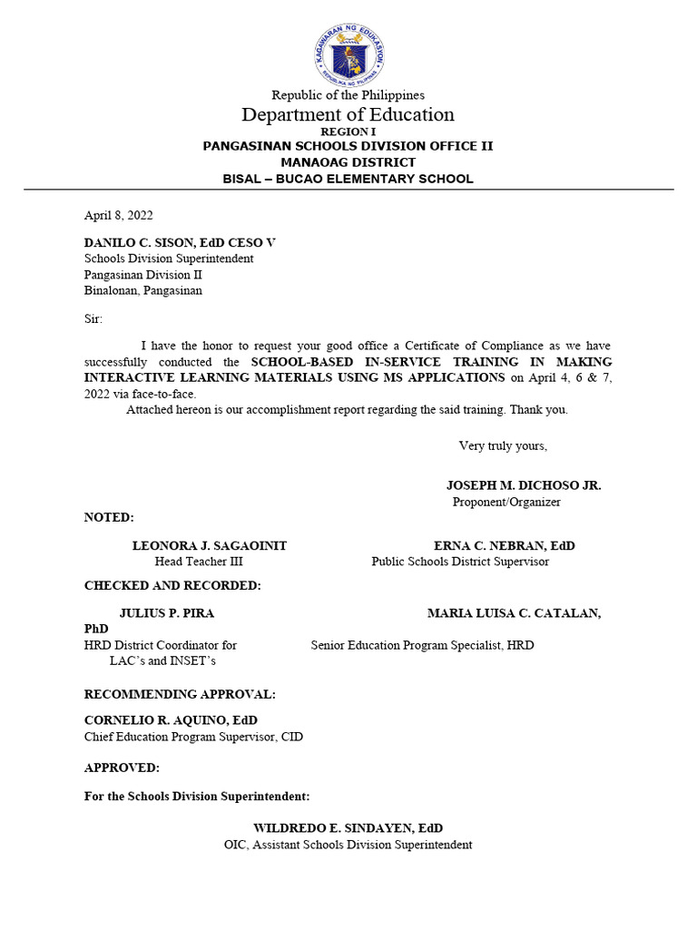 For COC Letter | PDF | Philippines | Government