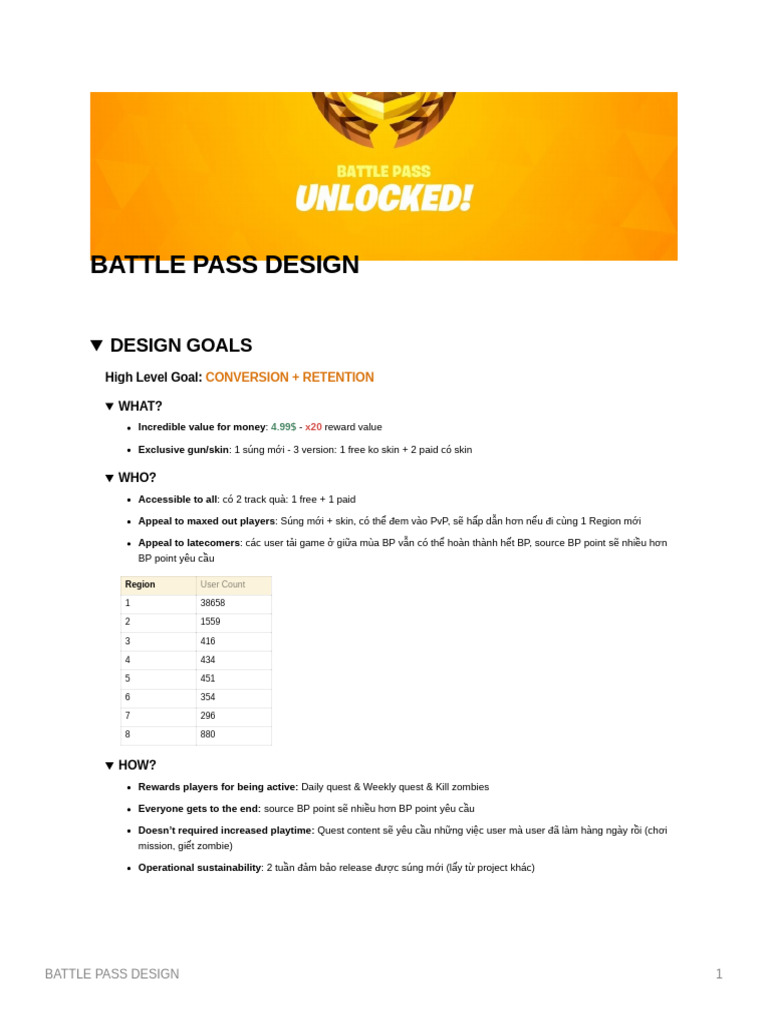 Battle Pass Design | PDF