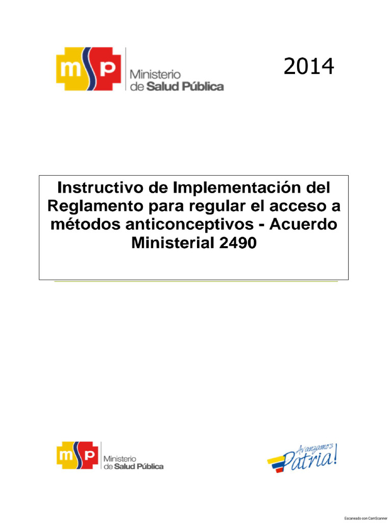 Instructivo de Implementacion Del Acuerdo Ministerial 2490 Aprobado | PDF