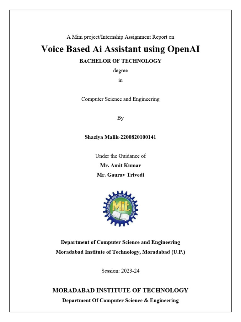 Reportt | PDF | Speech Synthesis | Python (Programming Language)