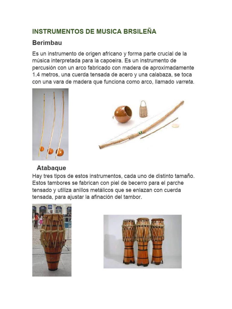 Instrumentos Clave de la Música Brasileña | PDF | Instrumentos ...