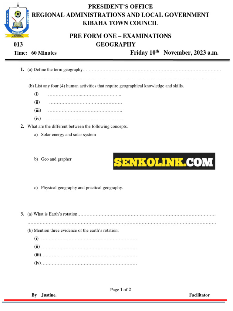 Geography Pre f1 | PDF | Geography | Science