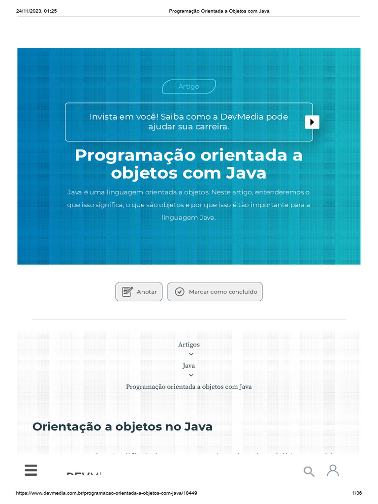 Programação Orientada A Objetos Com Java Pdf Classe Programação De Computadores Java 7639