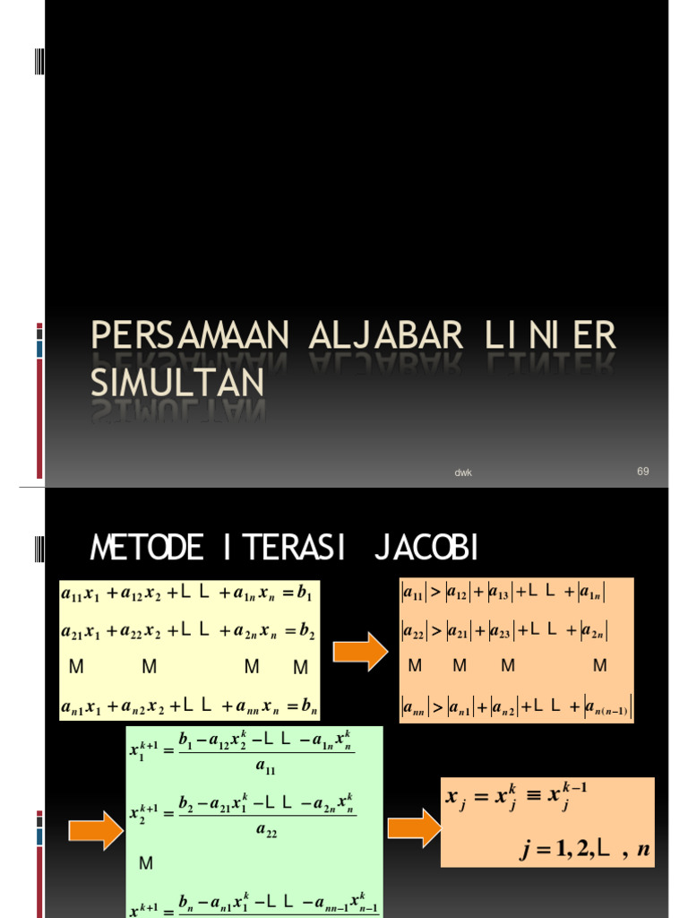 Materi 5.6. Sistem Persamaan Aljabar Linier R | PDF