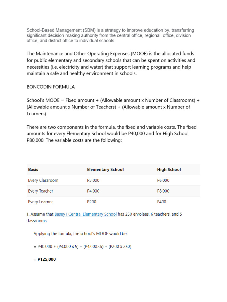 Mooe | PDF | Financial Statement | Budget