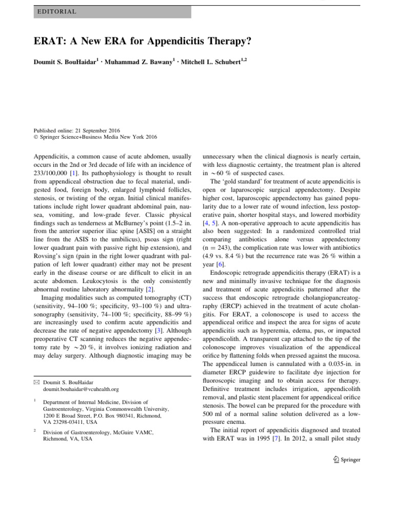 Appendicitis | PDF | Health Care | Causes Of Death