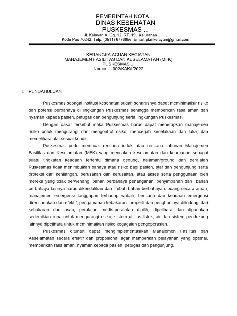 1.4.1.1 Contoh Program MFK | PDF