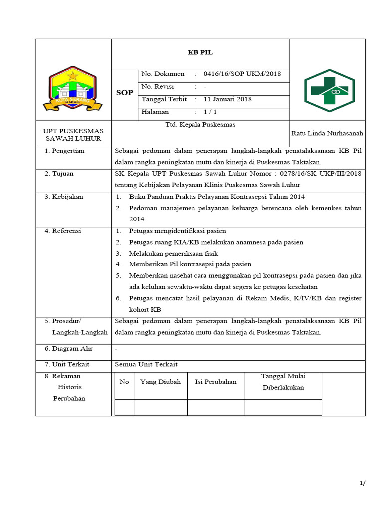 Sop KB Pil | PDF