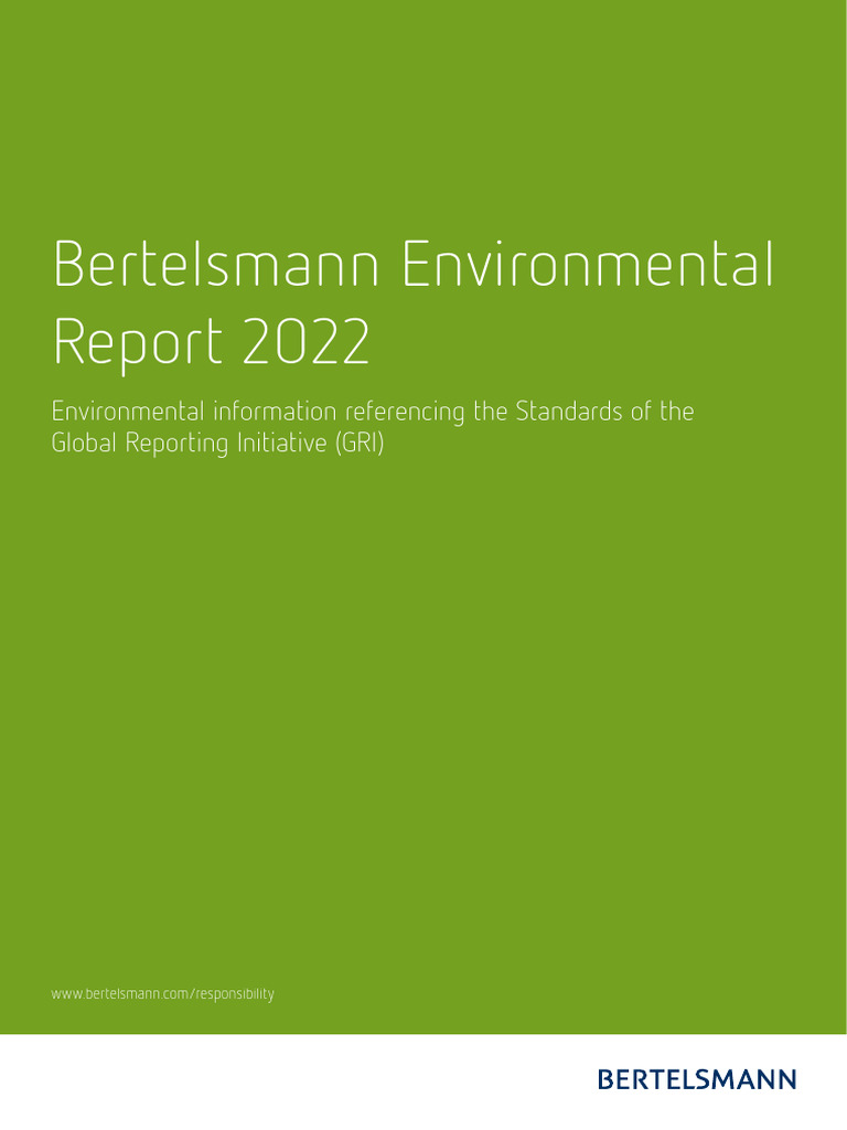Bertelsmann Environmental Report 2022 | PDF | Carbon Offset