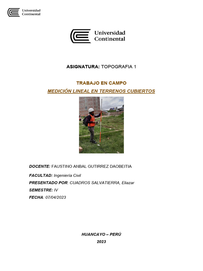 Medición Lineal en Terrenos Cubiertos | PDF | Medición | Science