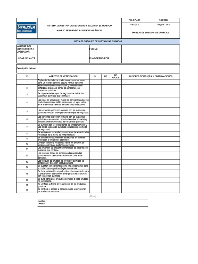 Manejo Seguro de Sustancias Quimicas | PDF Manejo Seguro de Sustancias Quimicas | PDF