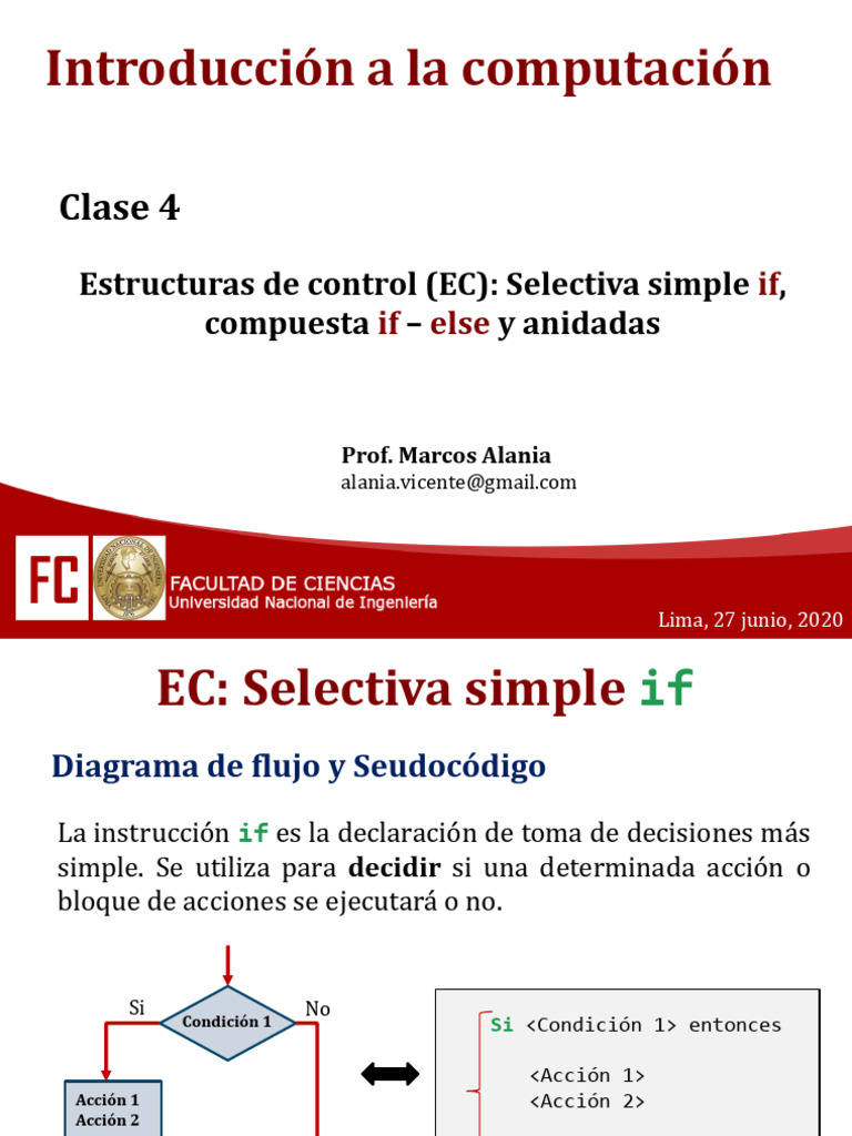 Estructuras de Control Selectiva | PDF | C ++ | Matemáticas Aplicadas