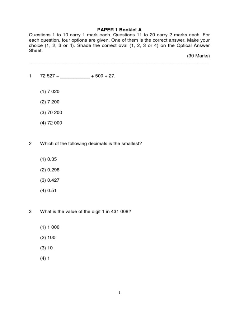 2015 P6 FMA Mendaki PSLE (Full) | Download Free PDF | Rectangle ...