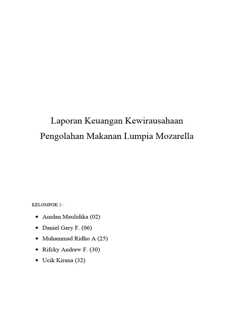 Laporan Kwu | PDF