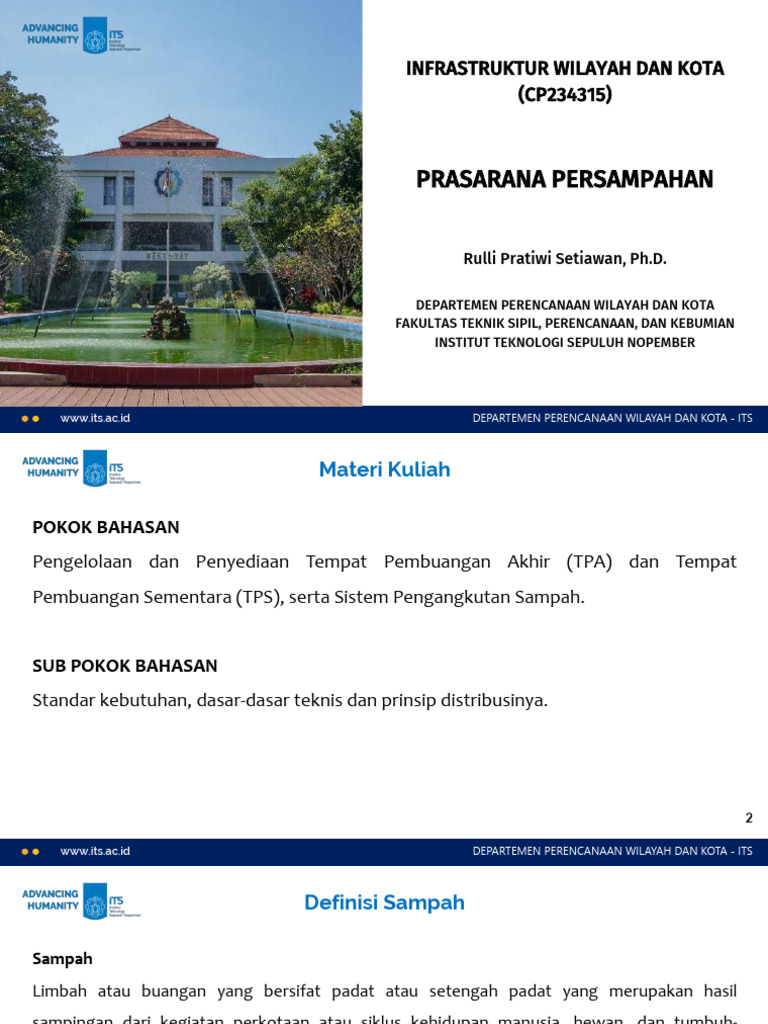 Prasarana Persampahan | PDF