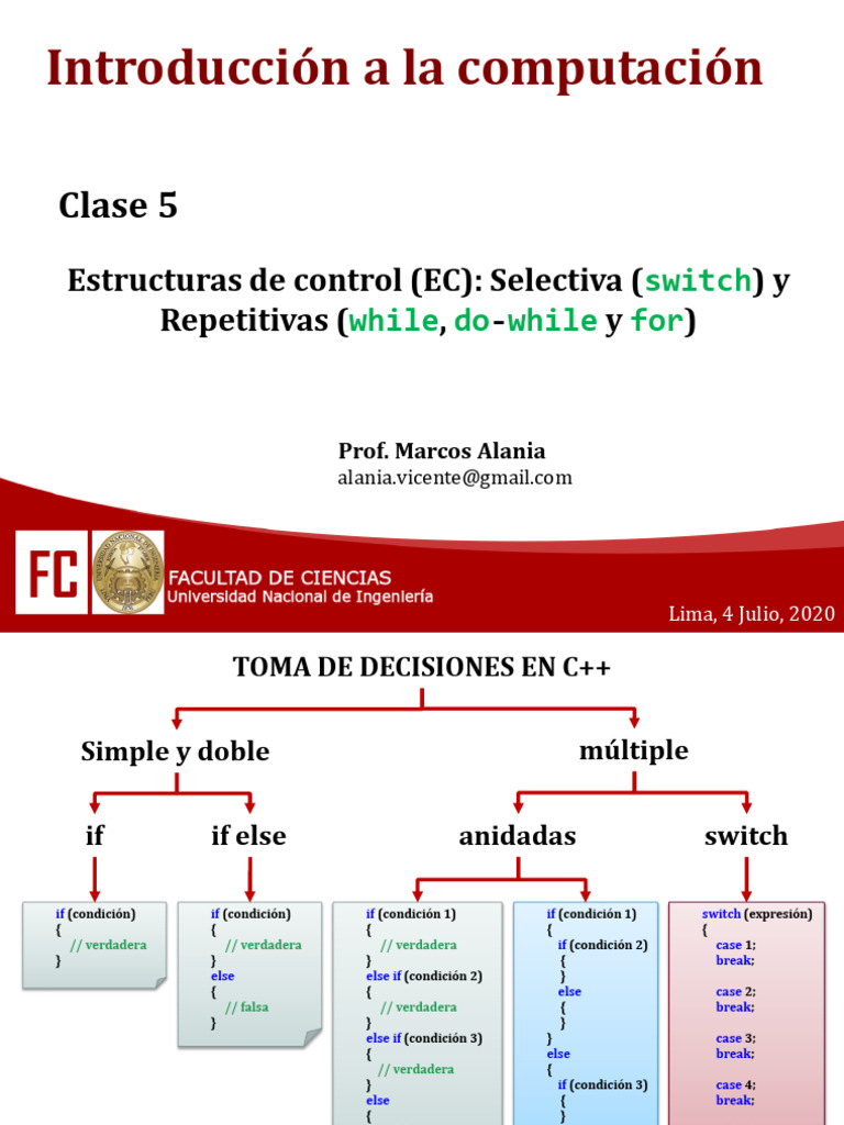Estructuras de Control (EC) | PDF | Programación de computadoras | Ingeniería de Sistemas