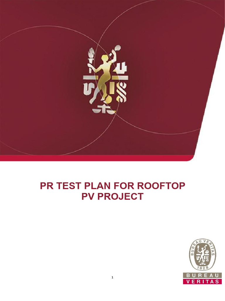 Final PR TEST PLAN FOR ROOFTOP PV PROJECT - BV - 20220106 | PDF ...