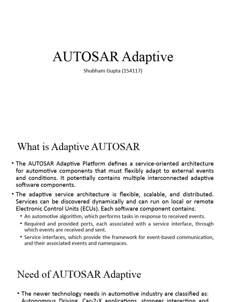 Autosar Adaptive | PDF | Systems Theory | Computer Hardware