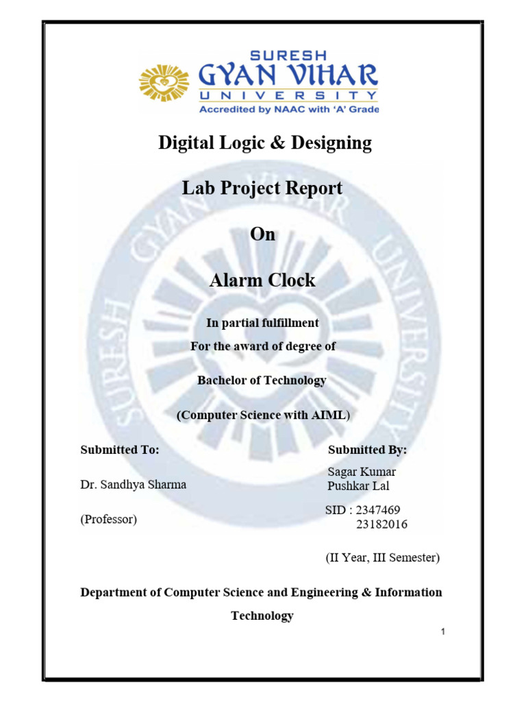 DLD Project Report Sagar and Pushkar | PDF | Control Flow | Computer Program