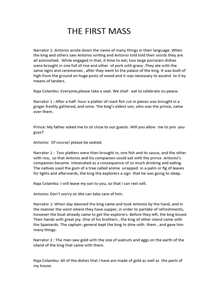 The First Mass | PDF