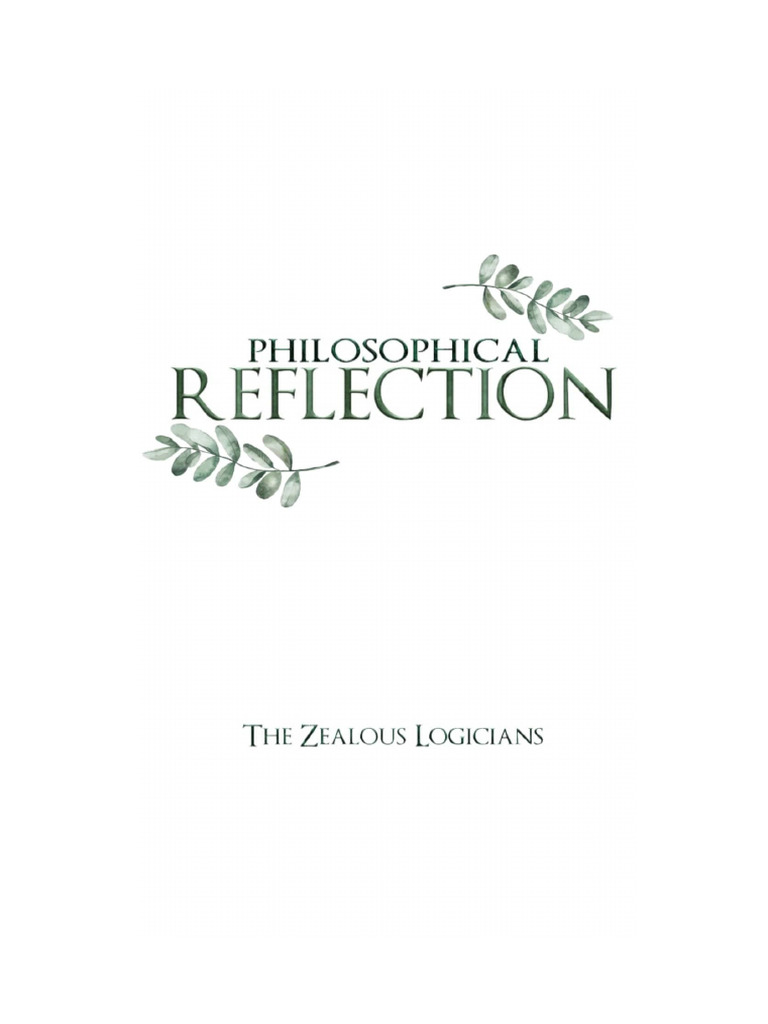 Cover On A Philosophical Reflection Text | PDF