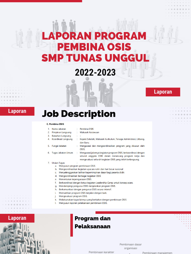 Laporan Program Kerja Pembina OSIS 2022-2023 | PDF