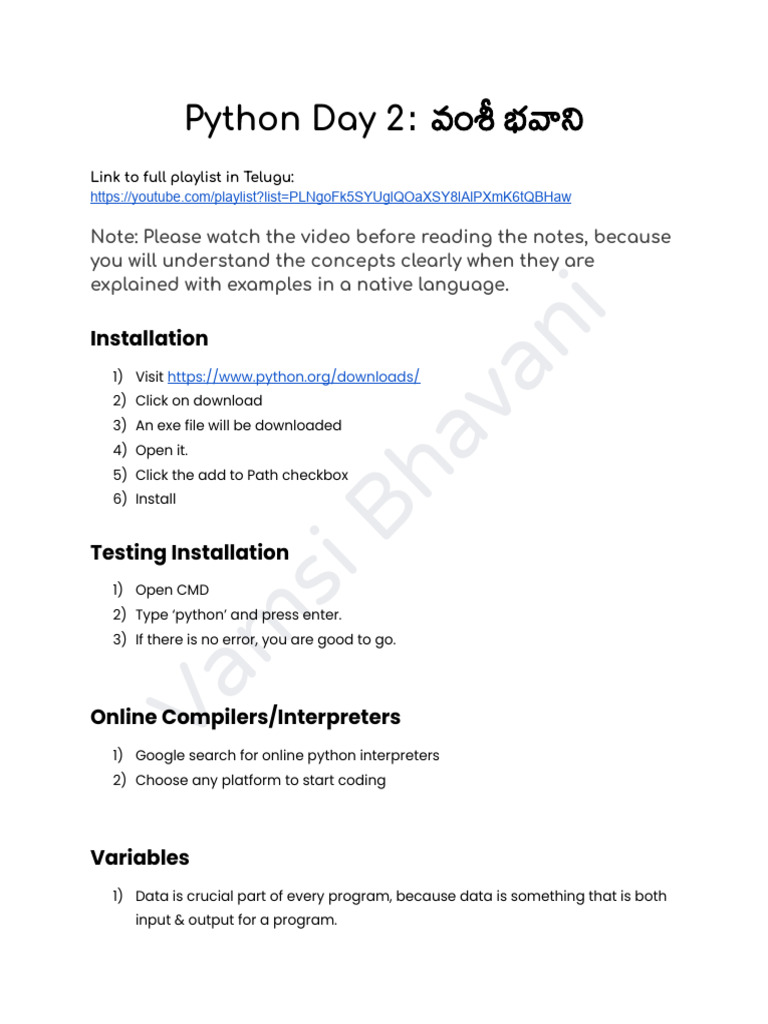 Python Day 1 | PDF | Data Type | Computer Program