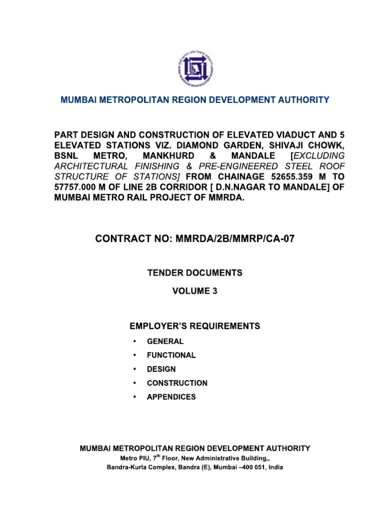 Mumbai Metro Line 2B Construction Details | PDF | Building Materials ...