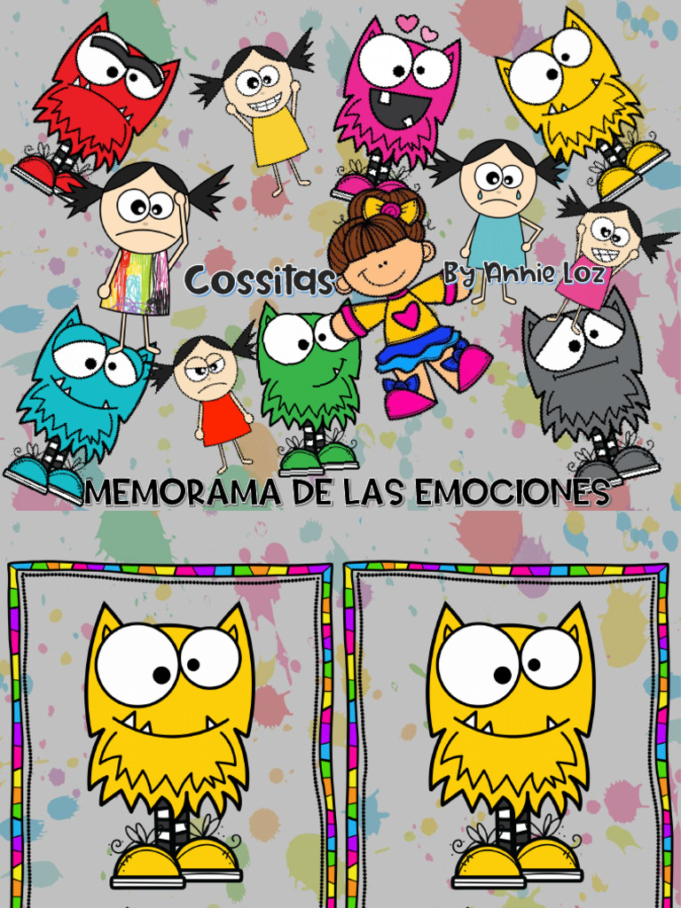 Memorama de las Emociones para Niños | PDF | Cocina, comidas y vino ...