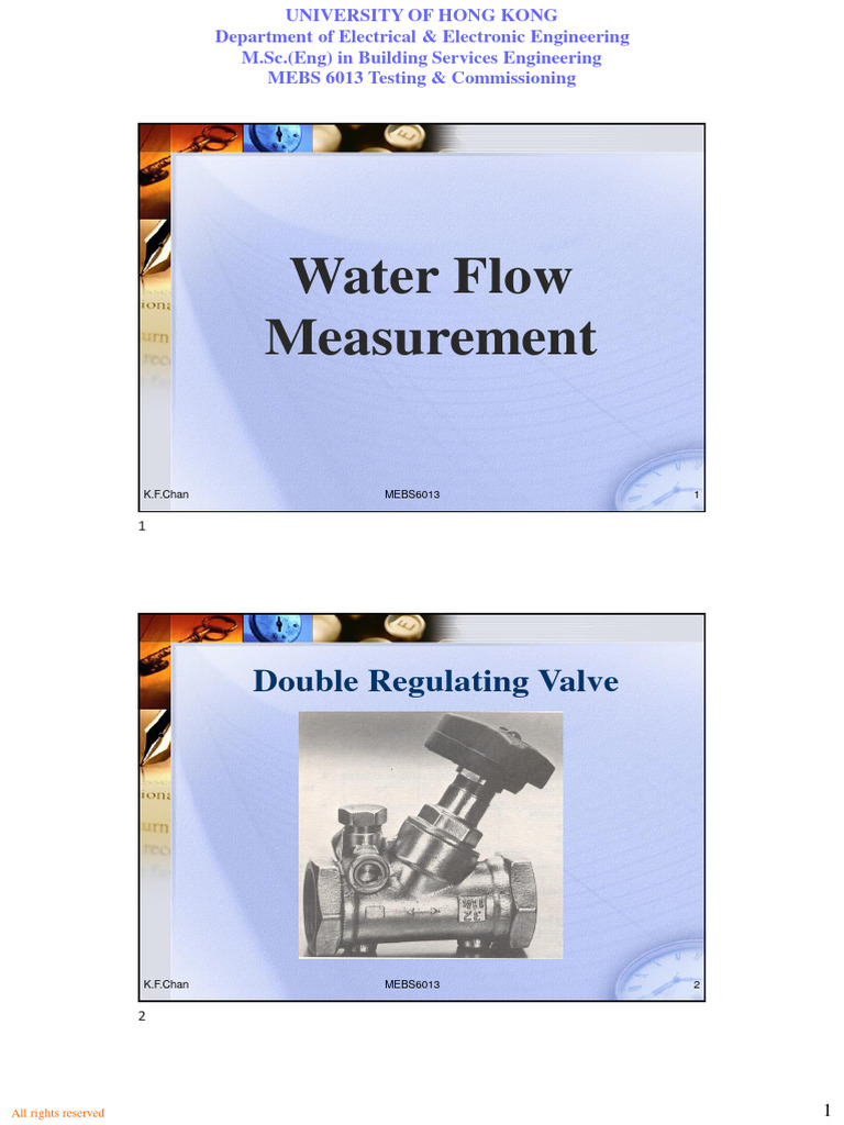2 Water Flow Measurement 2023 0823 | PDF | Flow Measurement | Calibration