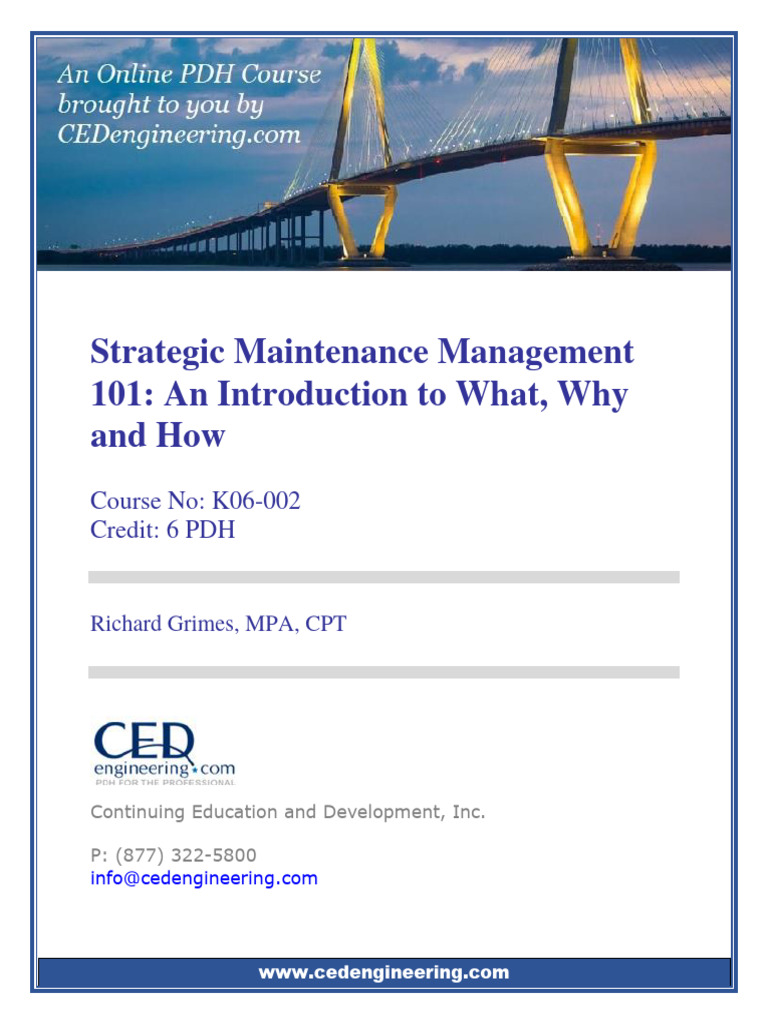 K06-002 - Strategic Maintenance Management 101 An Introduction To What ...