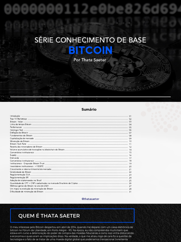 O BITCOIN - Série Conhecimento de Base Convex Research - Thata Saeter ...