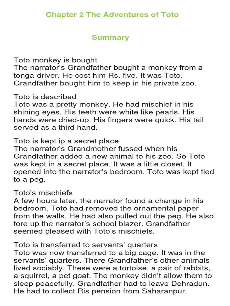 English Moments NCERT Solutions-Ch2 | PDF | Pet