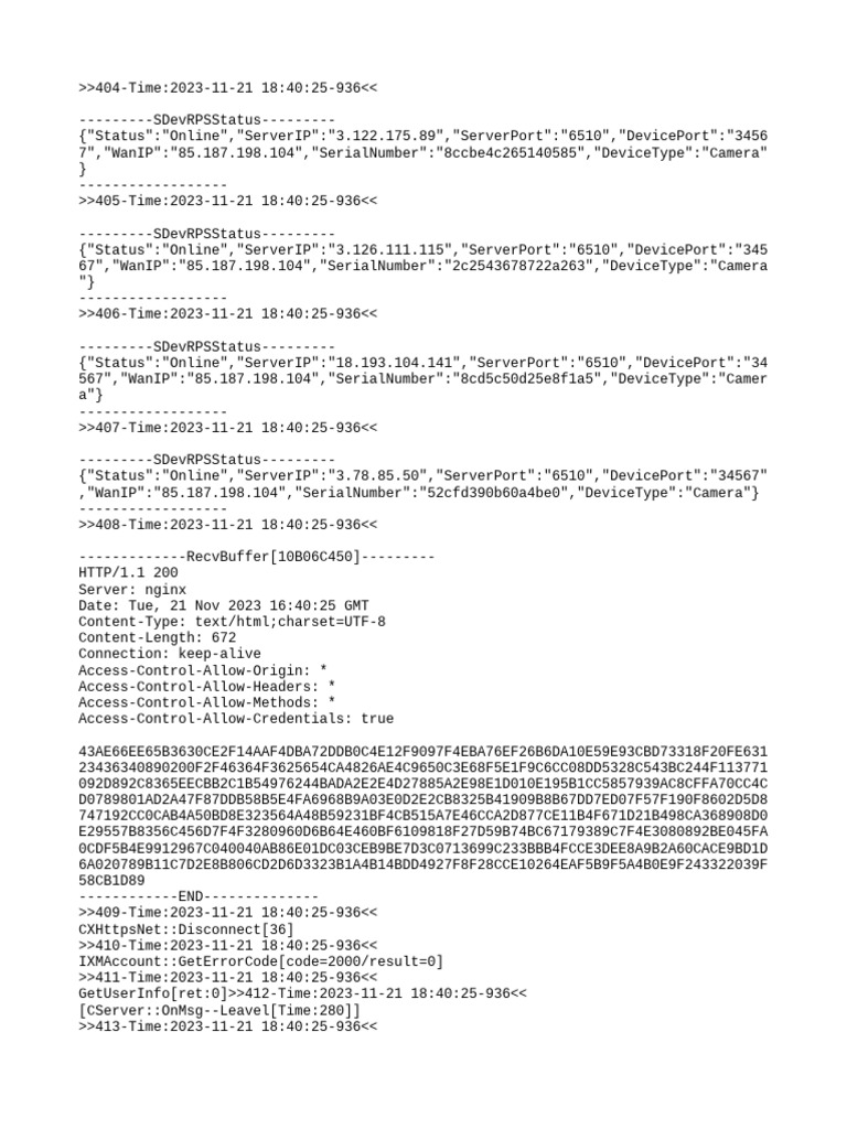 Camera Device Status Report | PDF | Computers
