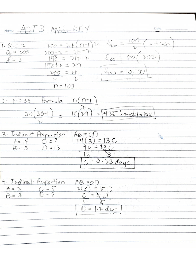 MMW Act 3 Answer Key | PDF