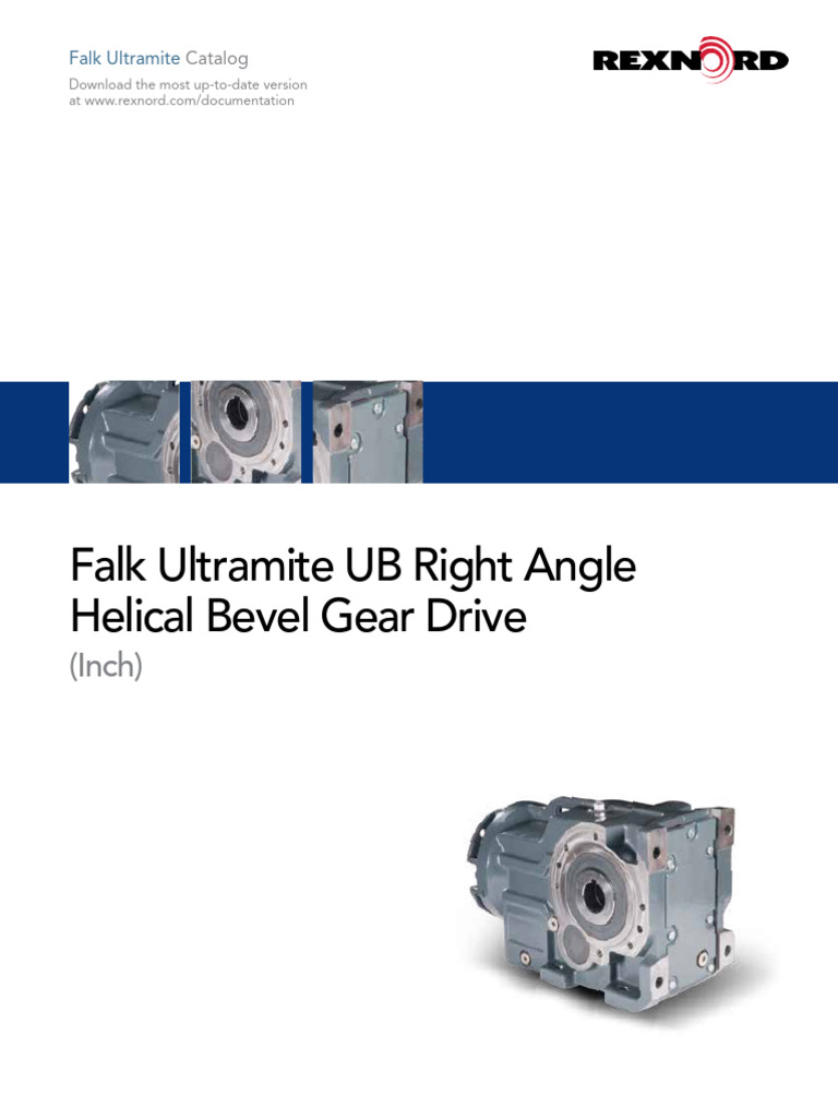 Falk Ultramite UB Right Angle Helical Bevel Gear Drive: (Inch) | PDF ...