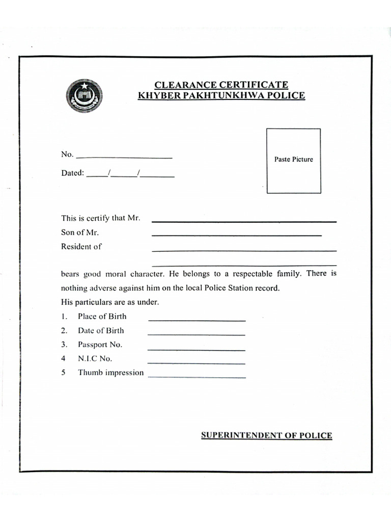 Clearance Certificate | PDF