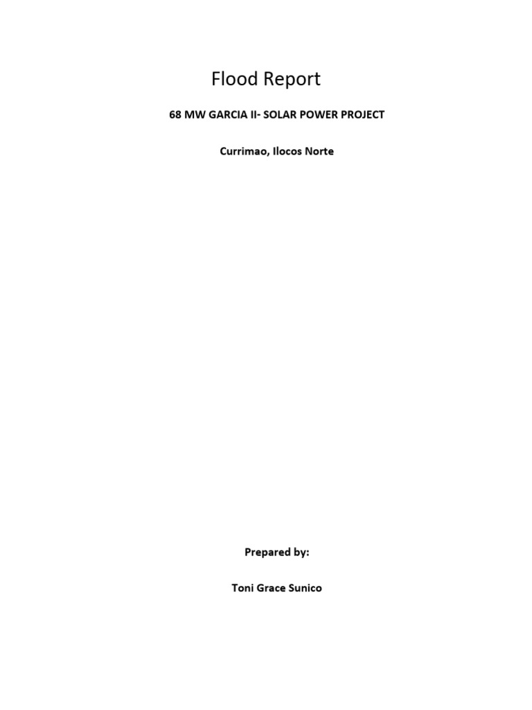 Sample Flood Report | PDF | Flood | Tropical Cyclones