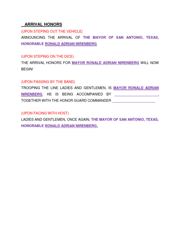 Arrival Honors Manuscript | PDF