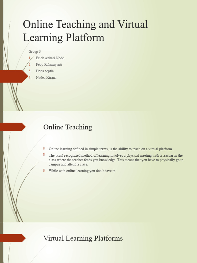 Online Teaching via Virtual Platforms | PDF | Computers