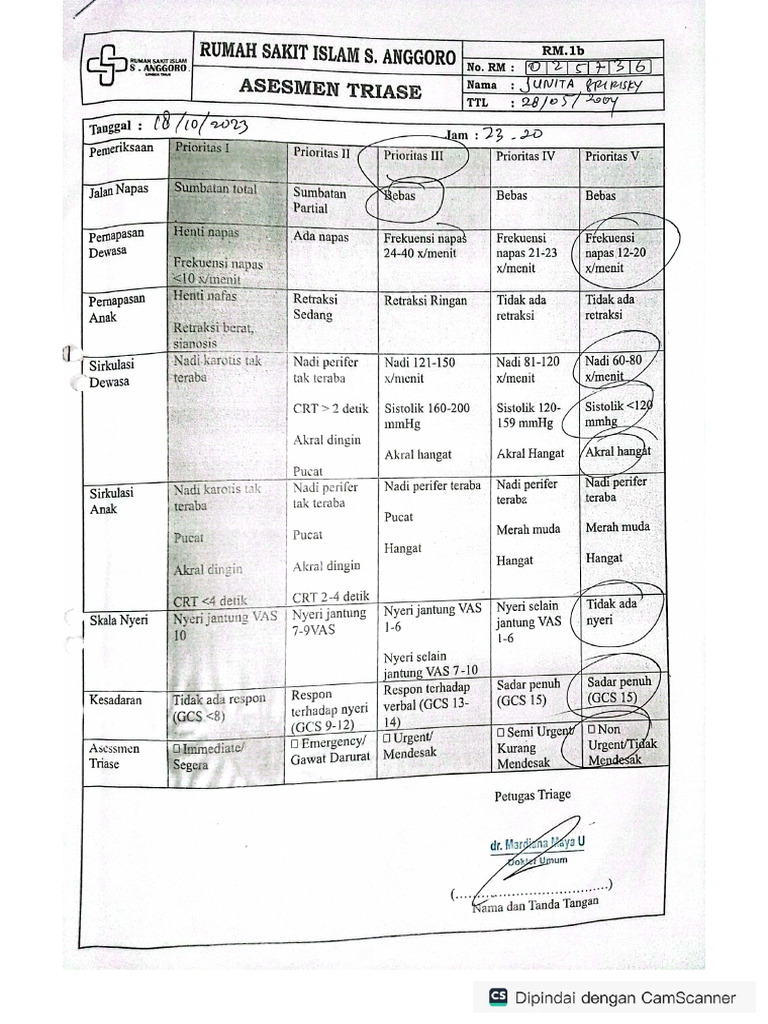 New Assessment Awal IGD | PDF