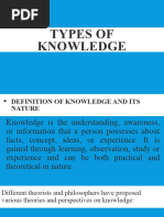 Four Types of Knowledge | PDF | Procedural Knowledge | Knowledge
