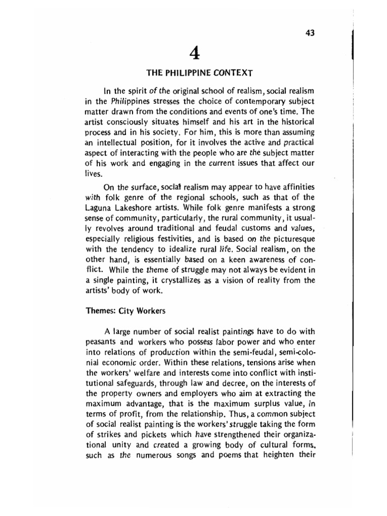 5 - SOCIAL REALISM IN PHILIPPINE CONTEXT - Guillermo (1987) | PDF ...