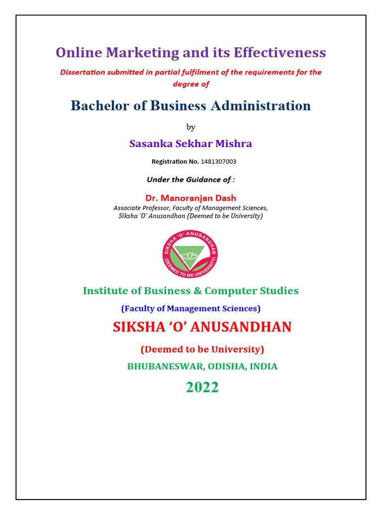 Dissertation Format | Download Free PDF | Advertising | E Commerce