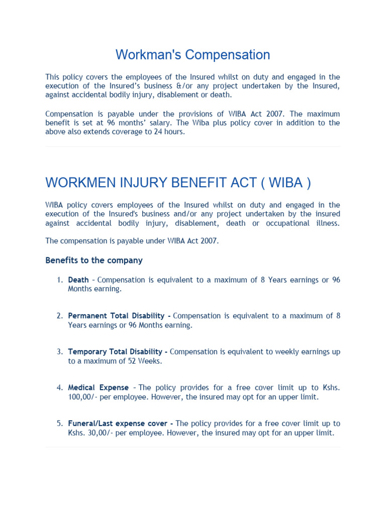Workman Compensation | PDF | Workers' Compensation | Labor