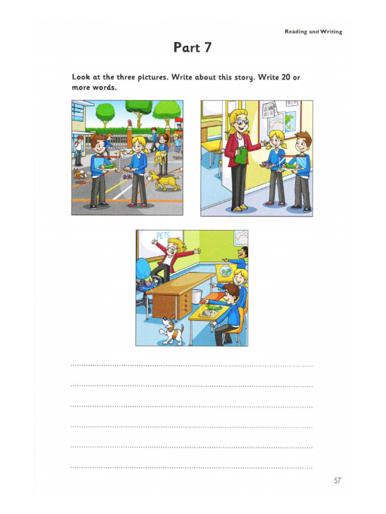 T3 Flyers Three Picture Story Writing | PDF