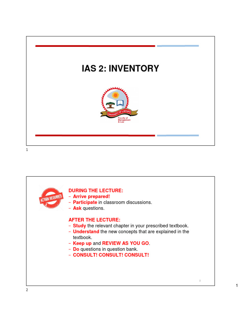 Module 6 - IAS 2 Inventory Slides | PDF | Cost Of Goods Sold | Inventory